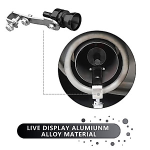 QODOLSI Pack-2 Turbo Sound Whistle Simulator, 4.0In x 0.9In Car Roar Maker Tail Pipe Whistle, Aluminum Turbo Sound Whistle Exhaust Muffler Sound Booster, Car Universal Styling Accessories (Black)