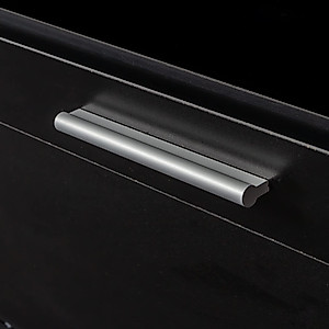 Black TV Stand with Storage Drawers for 70/75/80 inch TV, Entertainment Center Morden TV Stand, Media Console Table with Open Shelves for Living Room, Black