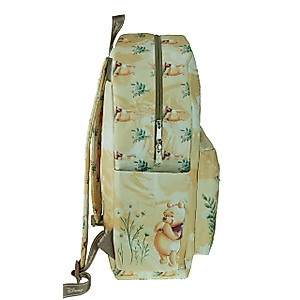 KBNL Classic Disney Winnie The Pooh Backpack with Laptop Compartment for School, Travel, and Work, Multicolor (A22208-WTP)