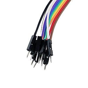 Antrader 2 Pack Alligator Clip to Wire 10pin 20cm Male for Test Lead/Breadboard/Raspberry pi/ 3D Print Prototype