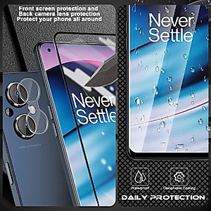 Orzero (2+2) Compatible for OnePlus Nord N20 5G, 2 Pack Screen Protector + 2 Pack Camera Lens Protector, Full Adhesive High Definition Bubble Free Anti-Scratch