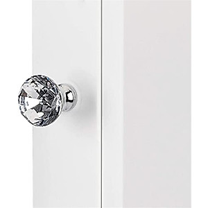 Bathroom Medicine Cabinet Wall Mounted with Double Mirror Doors, Wooden Hanging Bathroom Cabinet with Doors and Shelves, Bathroom Wall Mirror Cabinet, Multipurpose Wall Mounted Storage Cabinet, White