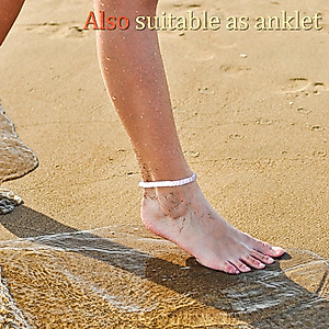 FASACCO Puka Shell Necklace Bracelets for Men Shell Necklace White Puka Shell Necklace Shell Bracelets Surfer Necklace with Extender Chain 16inch