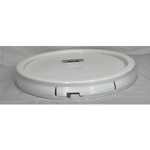 CHEMSTREAM White Reusable Solid Lid for 3.5, 5, 6 & 7 Gallon Buckets |BPA Free |Food Grade | High Density Polyethylene (HDPE) |Tamper Evident Tear Strip | 3 Pack