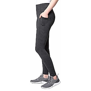 Mondetta Womens Midweight Brushed Jacquard Legging (Large, Black Combo)