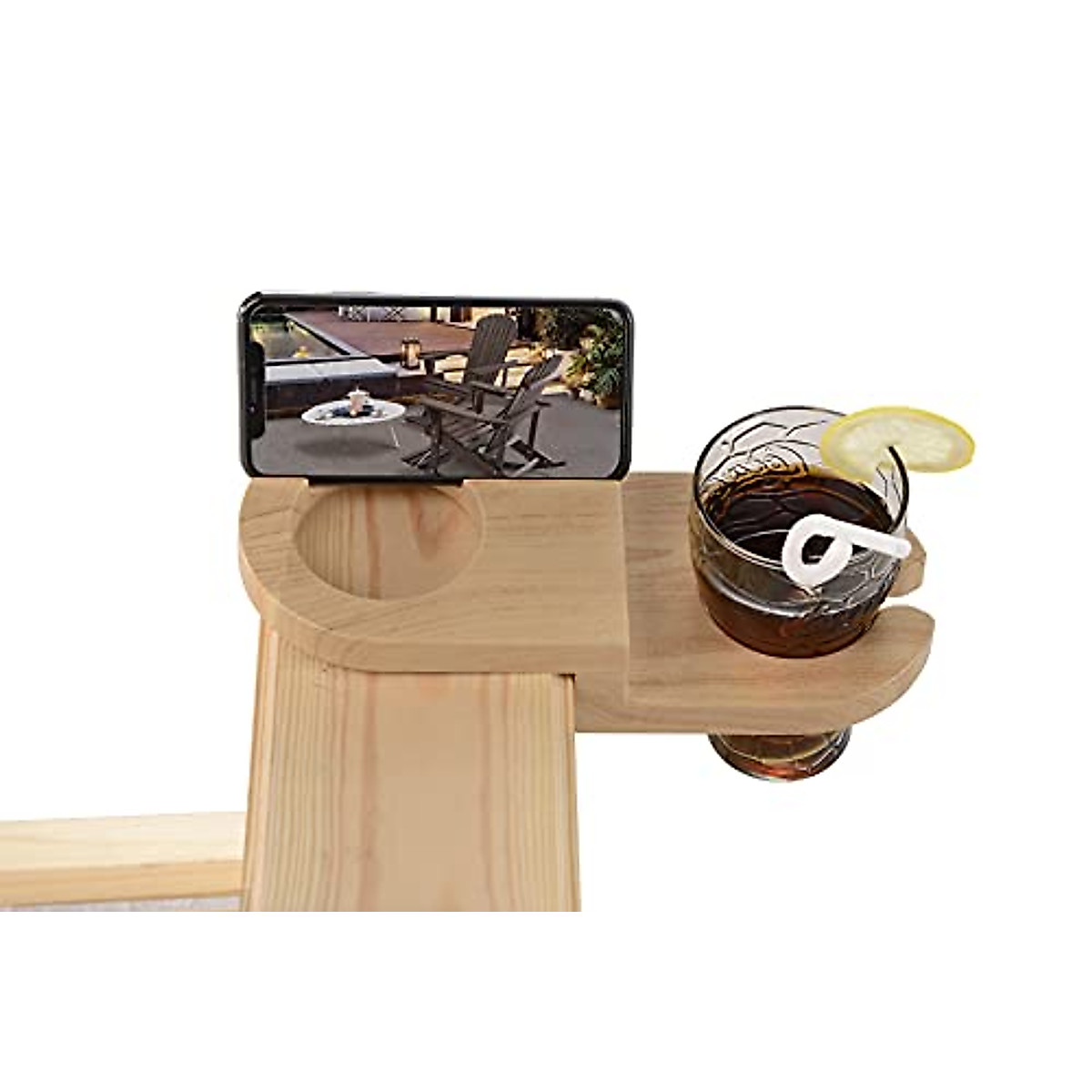 WUnlimited Adirondack Add-on Cup Holder, Dark Brown