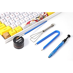 Keyboard Lube Kits 5PCS Contain GPL 205G0 Grease 0.17oz, Stem Holder Keycap Puller Lube Brush, and Switch Puller, Universal Switch Lubricant for Mechanical Keyboard Switches and Stabilizer