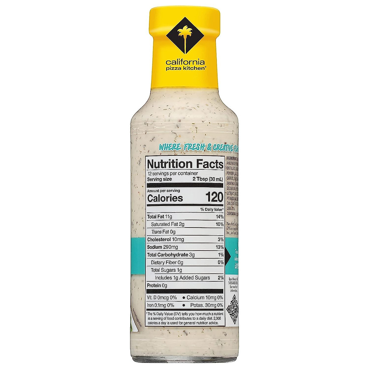California Pizza Kitchen Ranch Dressing - Creamy Ranch Dressing, Restaurant-Like Ranch Dip, Fresh and Creative Flavors Collide, Ranch Salad Dressings and Sauces - 12 Fl Oz, Pack of 2