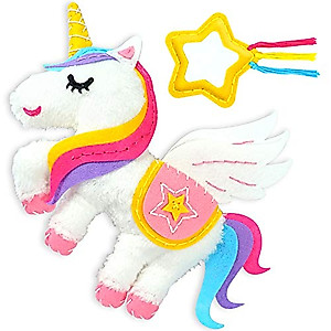 C.S. Kids SA13 Magic World DIY Personalised My Magical Unicorn Sewing Kit |Educational Frist Sewing Arts & Crafts Gifts for Kids (Safety Neddle & Instruction Included)