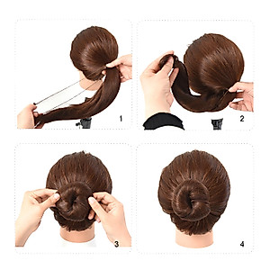 50 Pcs Hair Net 20 Inch Invisible Elastic Mesh Wig Hairnet for Bun Hair Making Food Service Workes (Bulk Packing,Dark Brown)