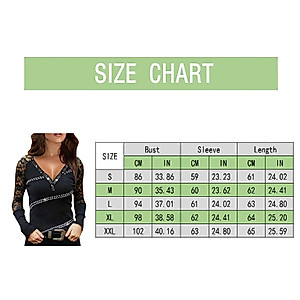 Padaleks Sweatshirts for Women,Women's Casual Pullover Lace Rhinestine V Neck Long Sleeve Blouse Sexy Fall Tops