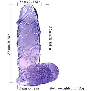 10 inches Delicate Silicone Suction Cup Realistic Classic Dick Wand with Strong Suction Cups for Men and Women or Men's and Women's Games cI4