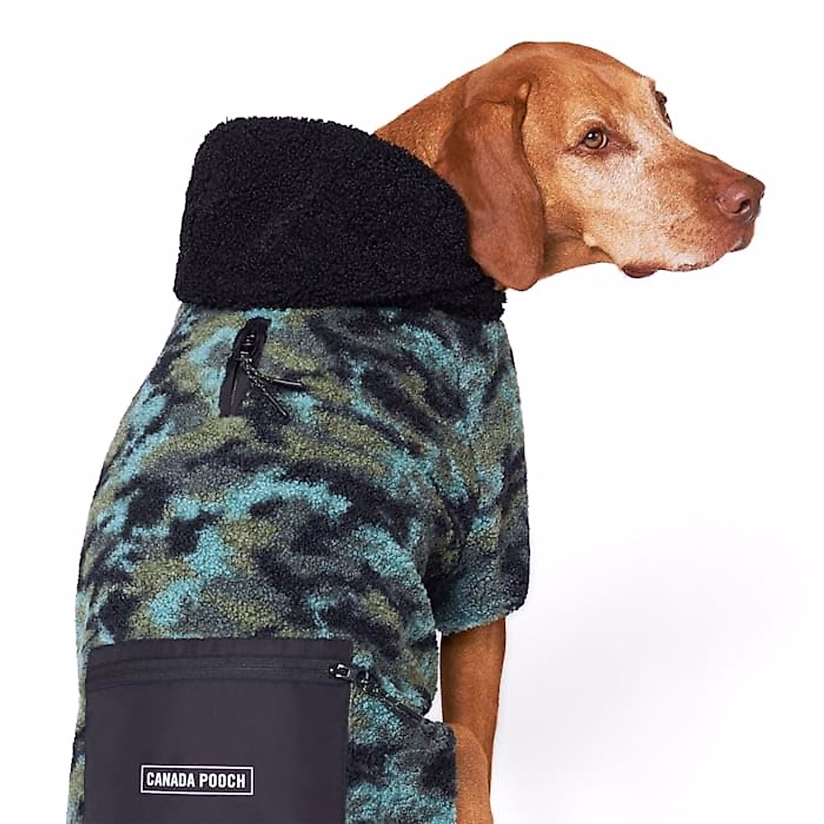 Canada Pooch Green Camo Cool Factor Dog Hoodie, X-Large/XX-Large