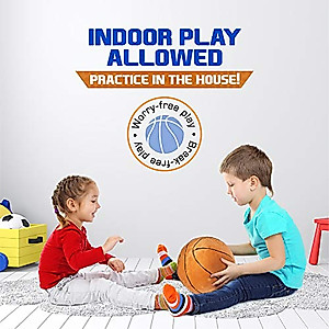 Plush Basketball | Fluffy Stuffed Basketball Plush Toy | Soft Stuffed Basketball Plush | Basketball Plush Toys | Gift for Toddler Boys | 8” Diameter