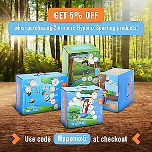 Hyponix Ninja Tree Climbing Kit – 16 Rock Climbing Holds & 8 Ratchets – Reinforced Rock Climbing Holds - Sets up Within Minutes - The Perfect Outdoor Toys for Kids 5-12