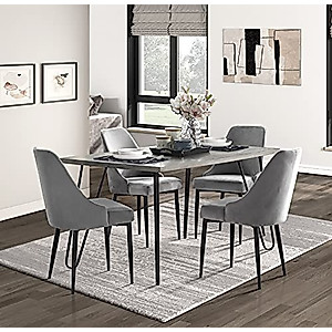 Lexicon Elyse Dining Table, Gray/Black