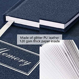 Spacobo Funeral Guest Book for Memorial Service in Loving Memory Guest Book for Funeral Guest Sign in Book (Book, Navy)