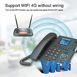 VOIP Phone, Multifunctional Wireless 4G VOIP Phone Holder in ABS Material for Government Office for Business (US Plug)