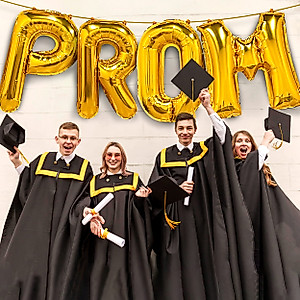 algpty Prom 2024 Balloons Gold 40 Inch Giant - Prom 2024 Decorations Decor for Prom 2024 Party Graduation Decorations Foil Mylar Prom 2024 Balloons Banner Sign for Prom Night Graduation Party