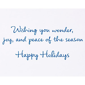 Papyrus Boxed Christmas Cards with Envelopes, Peace of the Season, Holiday Tree (14-Count)