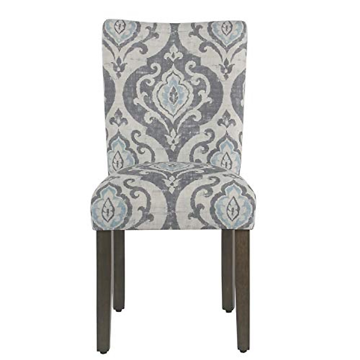 HomePop Parsons Classic Upholstered Accent Dining Chair, Set of 2, Suri Blue