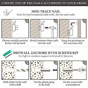 Takfot Bee Wall Decor Inspirational Wall Art Farmhouse Rustic Bathroom Decor, Motivational Quotes Brown Canvas Pictures for Bedroom Living Room Office,12"x12", set of 4