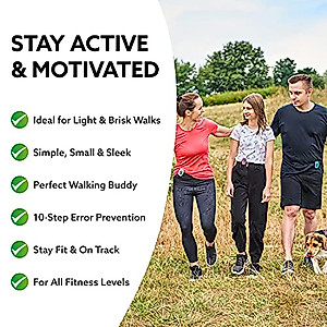 3DFitBud Simple Step Counter Walking 3D Pedometer with Clip and Lanyard, A420S (Black)