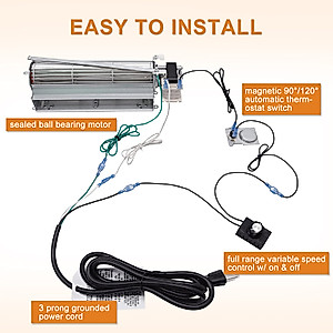 Adviace Replacement Fireplace Blower Fan Kit for Regency Gas Stove, Regency Gas Insert, Regency Propane Gas Fireplace, Aftermarket 910-331/P Blower Fan Kit for Regency Gas Fireplaces