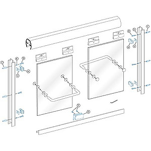 Basco 1/4 in. Sliding Shower Door Parts (Infinity)