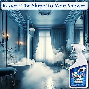 Black Diamond Stoneworks Natural Stone Shower Soap Scum Remover Spray. For Cleaning Bathtubs, Glass Doors, Tubs, Travertine, Marble, Tile. Heavy Duty, Safe Acid-Free Cleaner. Safe for fixtures.