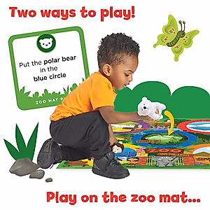 MindWare Zoo On The Loose Preschool Game - Zoo Keeper Adventure with Stuffed Animals - Ages 4+