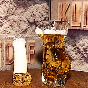 JUOPZKENN Transparent Human Body Glass, 400ML, Lead-Free, Novelty Wine Glass, Drinking Cup for Beer, Vodka, Whiskey, Party