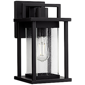 John Timberland Wickham Modern Outdoor Wall Light Fixture Painted Dark Bronze 13" Spotted Clear Glass for Exterior Barn Deck House Porch Yard Patio Outside Garage Front Door Garden Home Roof