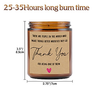 KAAYEE Thank You Gifts for Women Men, Employee Teacher Appreciation Gifts, Farewell Retirement Gifts Coworker Boss, Christmas Birthday Gifts for Mom Dad Lavender Natural Soy Wax 7OZ Scented Candles