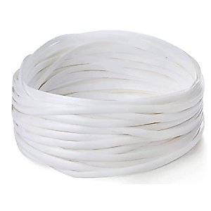 CoolsomeJies 230FT White Wicker Repair Kit Gradient Flat Synthetic Rattan Weaving Material Plastic Rattan for Knit and Repair Chair Table,Storage Basket