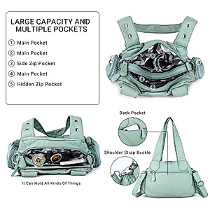 Angel Kiss Large Hobo Bags for Women Crossbody Bag Travel Shoulder bag Roomy Multi-functional Vegan Leather Satchel ToteÖ