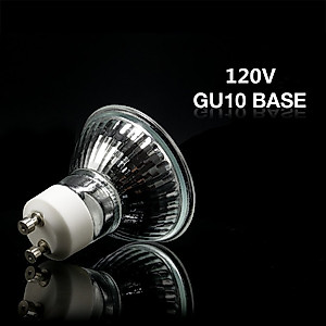 CTKcom 20W MR16 Halogen Light Bulbs GU10 Base(6 Pack)- 120Volt 20Watt MR16 Halogen Lamp with UV Glass Cover Spotlight Flood Light Bulb,Halogen Reflector Fiber Optic Bulb 2000 Life Hours GU10 120V 20W