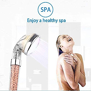 PRUGNA Filter Shower Head with Hose and Shower Arm Bracket, High Pressure & Water Saving Handheld Shower, 3-Settings Filter Showerhead for Dry Hair & Skin SPA