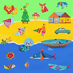 hapray Origami Kit 144 sheets Origami Paper for Kids 72 Patterns with Craft Guiding Book