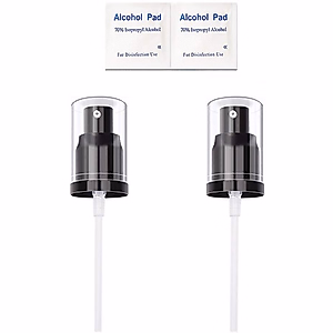 2PCS Replacement Press Cover Air Pump for Maybelline Fit Me Matte + Poreless Liquid Foundation Makeup Base (Black)