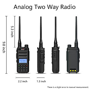 TYT TH-UV88 Ham Radio Handheld 2 Pack Two Way Radio Analog Amateur Dual Band VHF UHF Walkie Talkies for Adults Long Range, Rechargeable, 200 Channels, Scanner, LCD Display, DTMF, Support Chirp (Black)