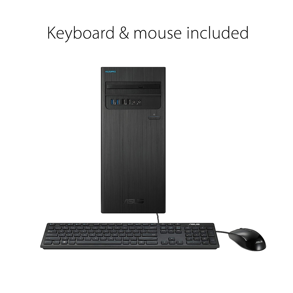 ASUS D340MC Desktop PC, Intel Core i5-8400, 8GB DDR4 RAM, 512GB PCIe SSD, Windows 10 Home, Black, D340MC-DH501