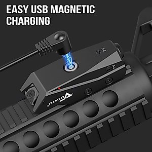 Votatu P4L-R Rifle Laser Sight for Picatinny, Tactical Rail Red Laser Beam with Strobe Function, USB Magnetic Rechargeable