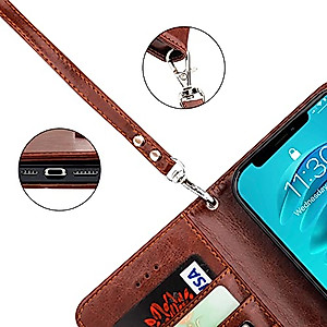 Bocasal Detachable Wallet Case for iPhone 14 Pro Max RFID Blocking Card Slots Holder Premium PU Leather Magnetic Kickstand Shockproof Wrist Strap Removable Flip Protective Cover 5G 6.7 inch (Brown)
