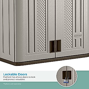 Suncast BMC3000 Cabinet-Resin Construction for Wall Mounted Garage Storage, 30.25" Organizer, Silver/Platinum