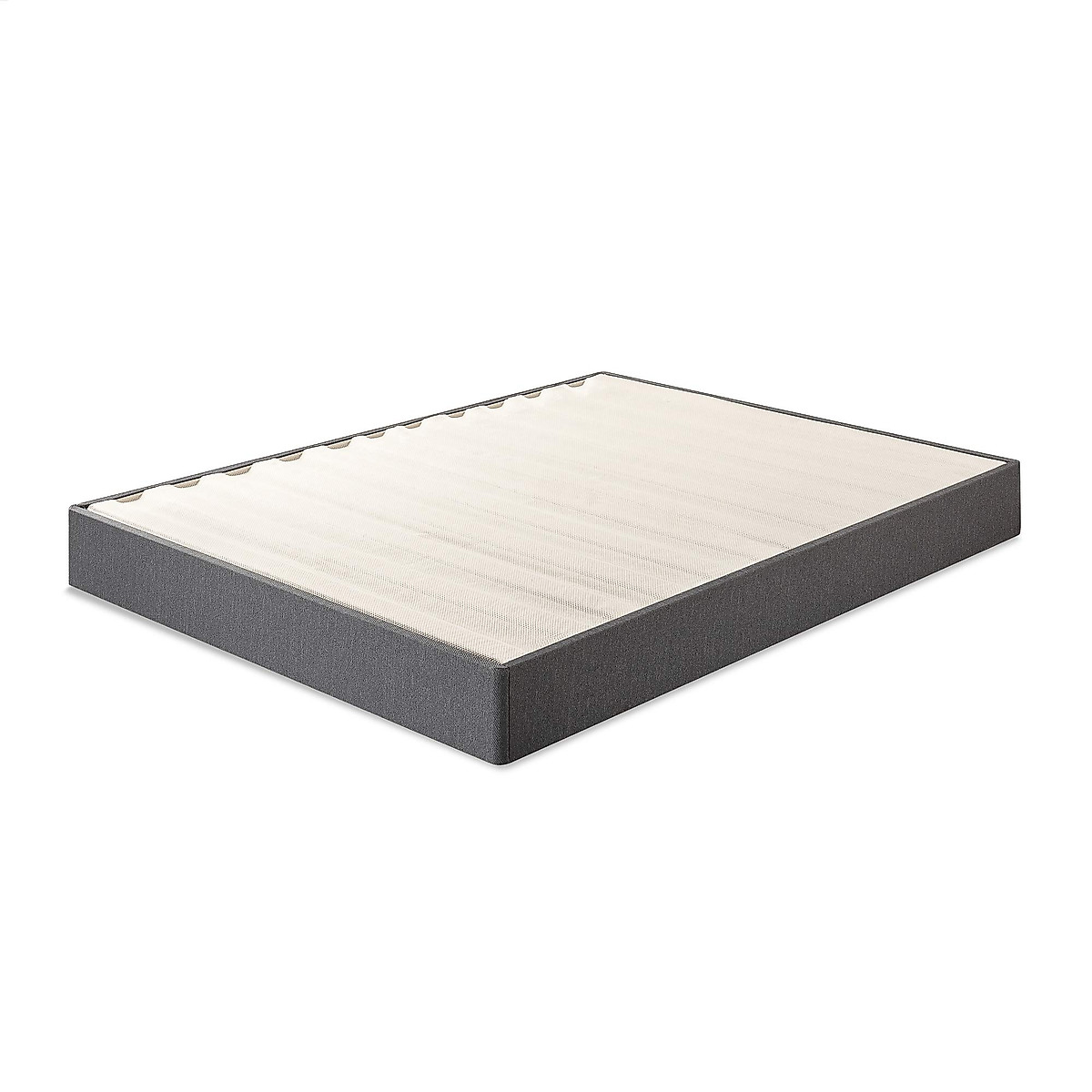 ZINUS Upholstered Metal and Wood Box Spring, 7.5 Inch Mattress Foundation, Easy Assembly, Fabric Paneled Design, King