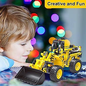 GILI Building Toys for Kids Ages 8-12(Bulldozer & Tank), Stem Toys for 7+ Year Old Boys Girls, Construction Engineering Set for 6, 9, 10yr Kids Christmas Birthday, Best Educational STEM Learning Kits