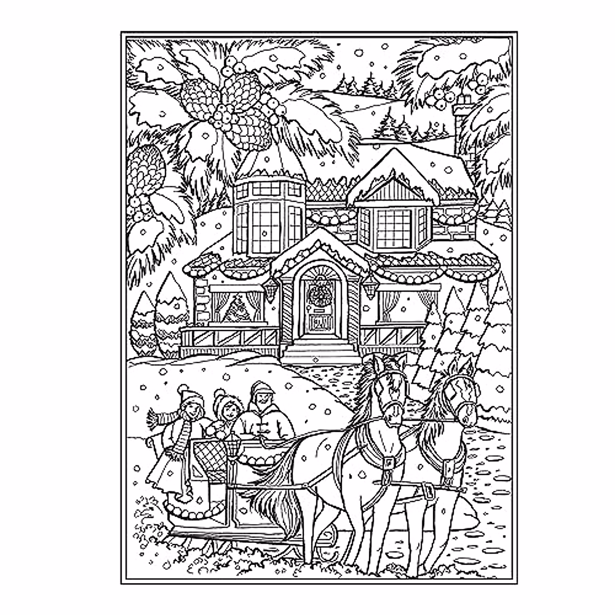 Creative Haven Country Christmas Coloring Book (Adult Coloring Books: Christmas)