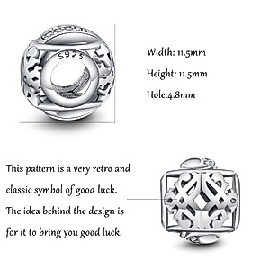 TIZU 925 Sterling Silver Letter A Charms for Pandora Bracelets Alphabet Initial Beads Charms Jewelry Gift for Women