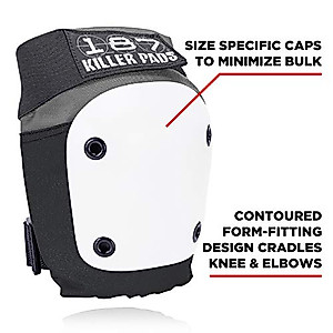 187 Killer Pads Knee Pads, Elbow Pads Combo Pack, Grey, X- Small